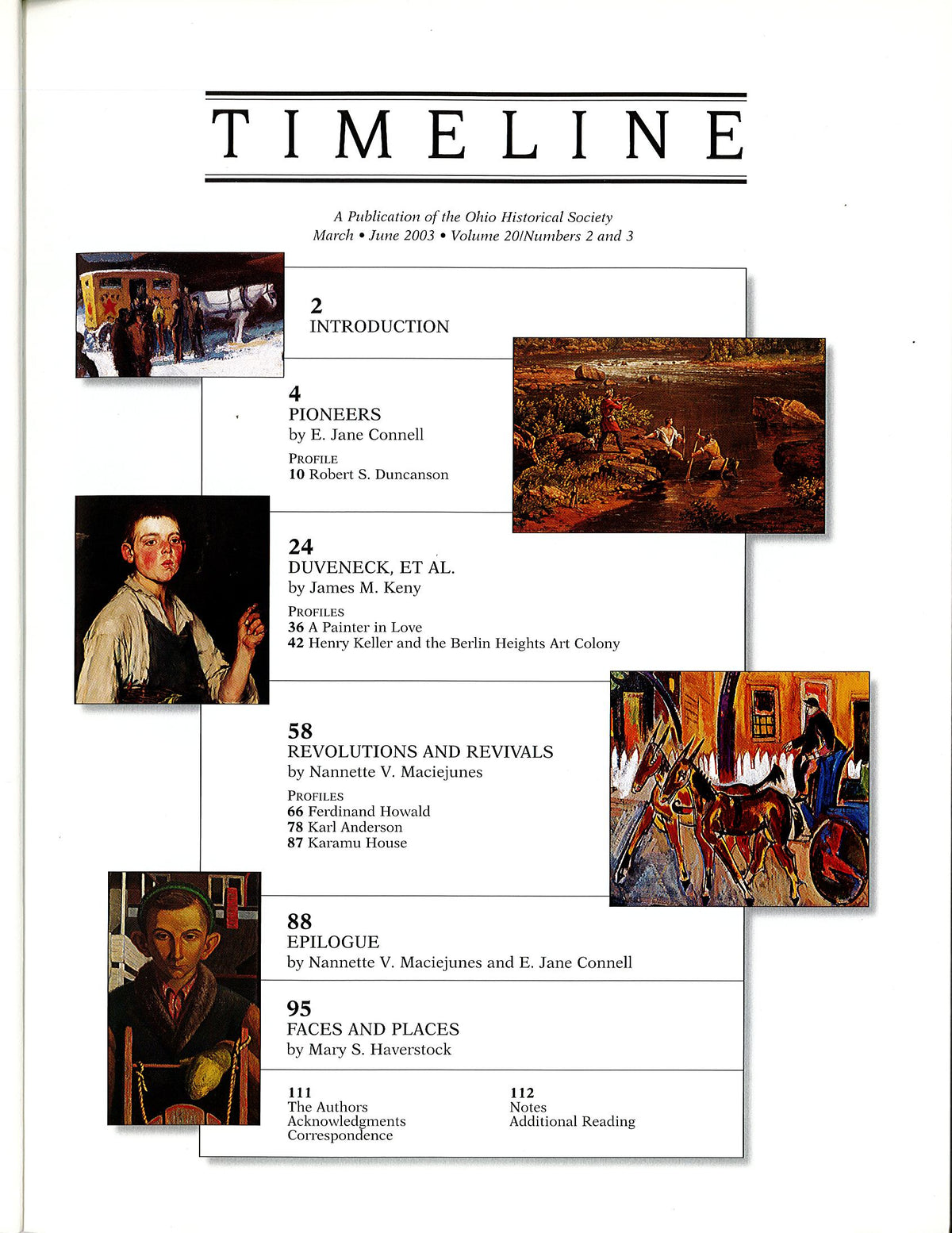 2003 March/June Timeline Magazine | Ohio History Store