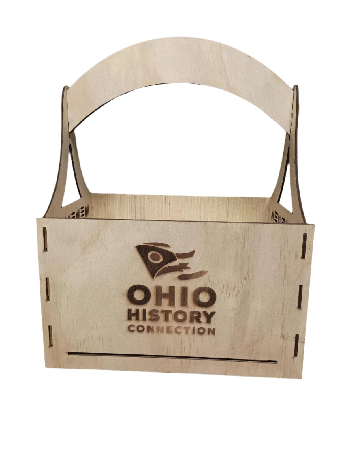 Ohio History Logo Wood Basket | Ohio History Store