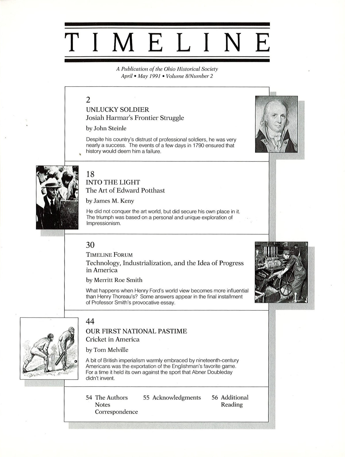 1991 Apr/June Timeline Magazine | Ohio History Store