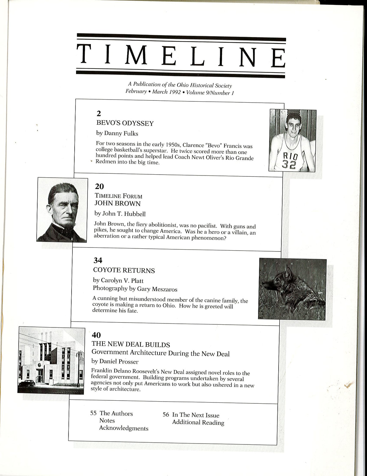 1992 Feb/Mar Timeline Magazine | Ohio History Store
