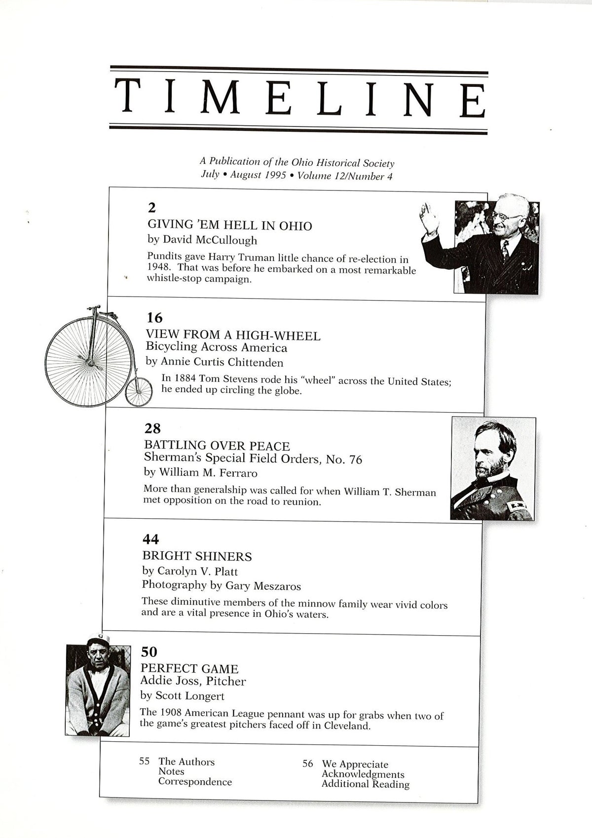 1995 July/Aug Timeline Magazine | Ohio History Store