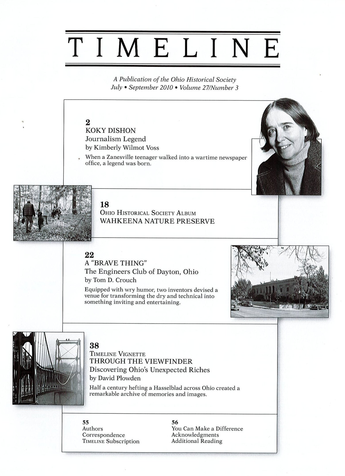 2010 July/Sept Timeline Magazine | Ohio History Store