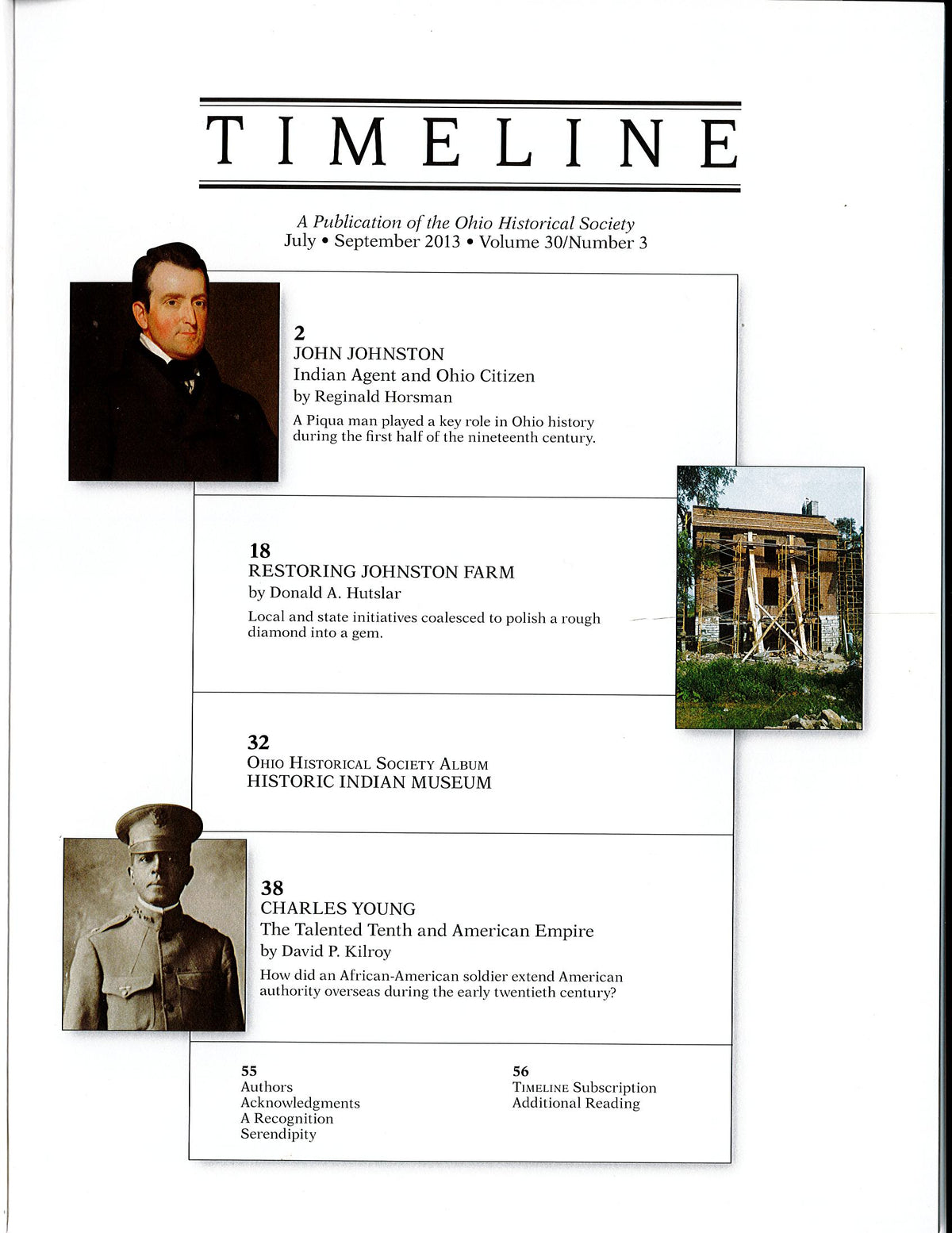 2013 July/Sept Timeline Magazine | Ohio History Store