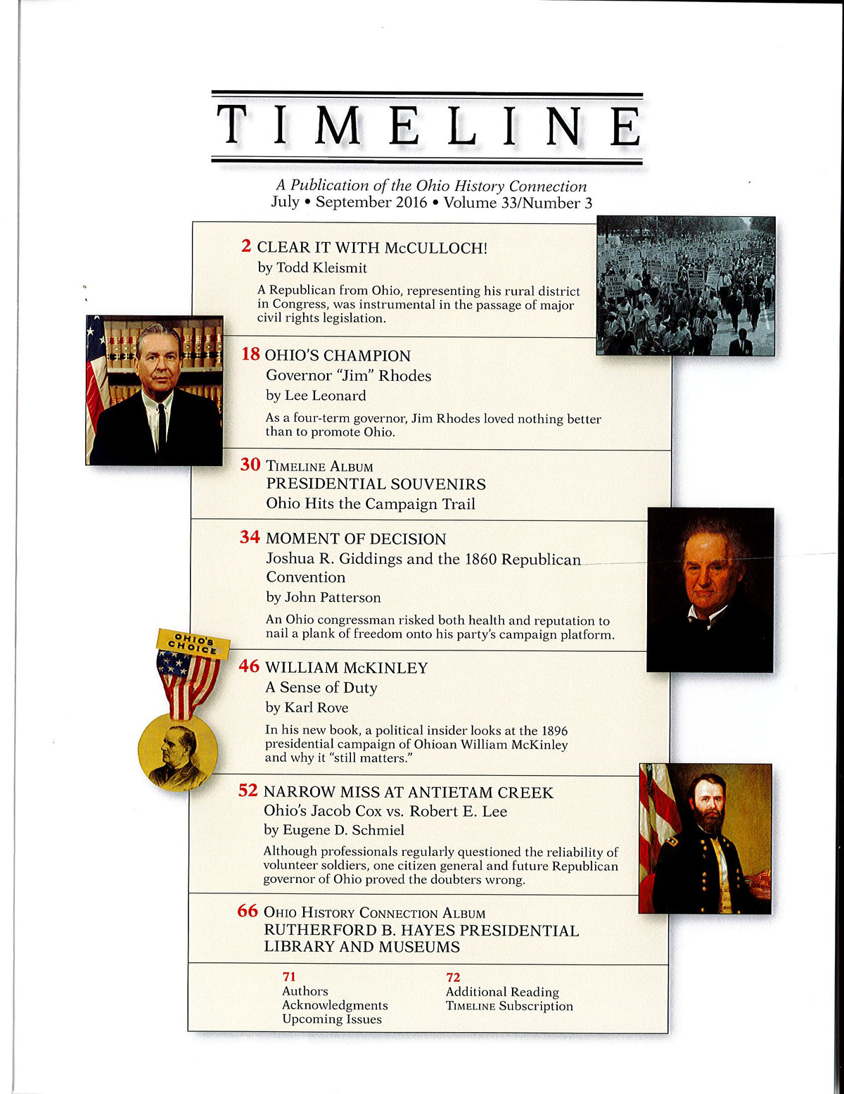 2016 July/Sept Timeline Magazine | Ohio History Store