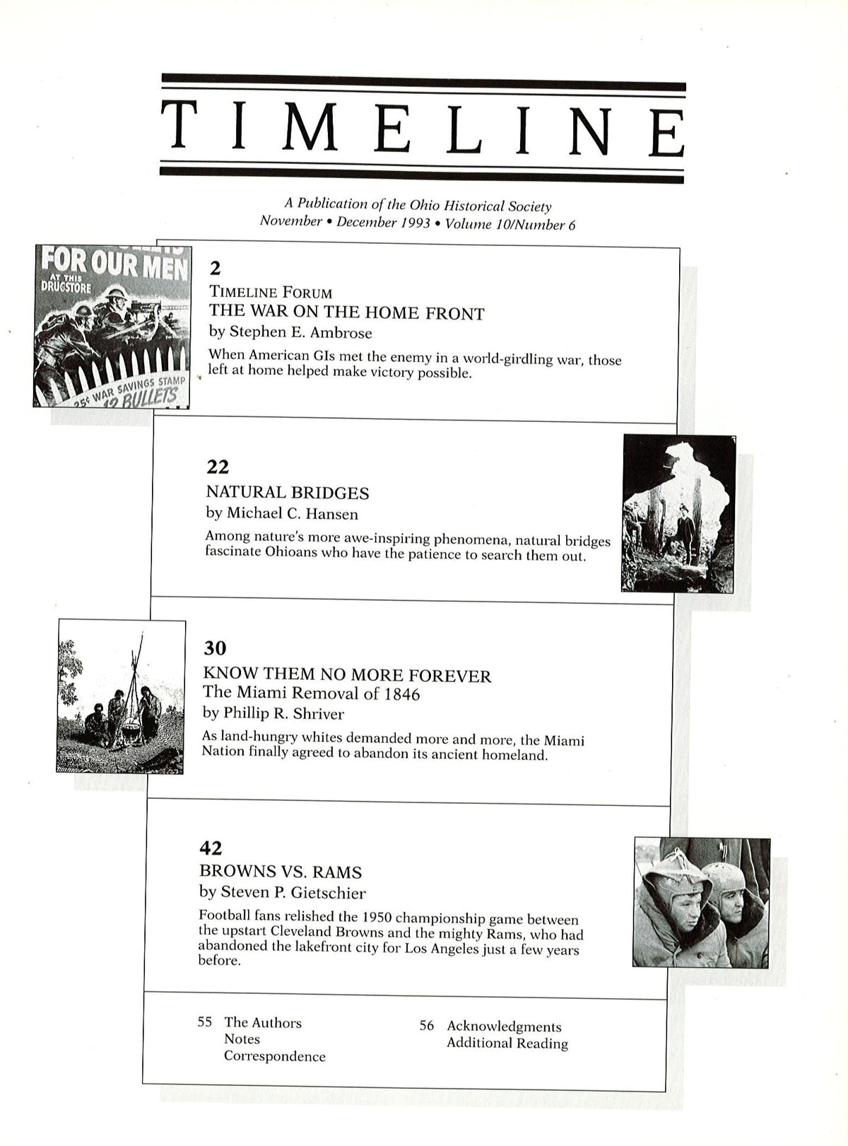 1993 Nov/Dec Timeline Magazine | Ohio History Store