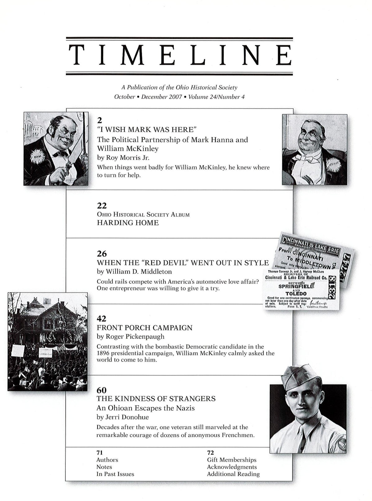 2007 Oct/Dec Timeline Magazine | Ohio History Store