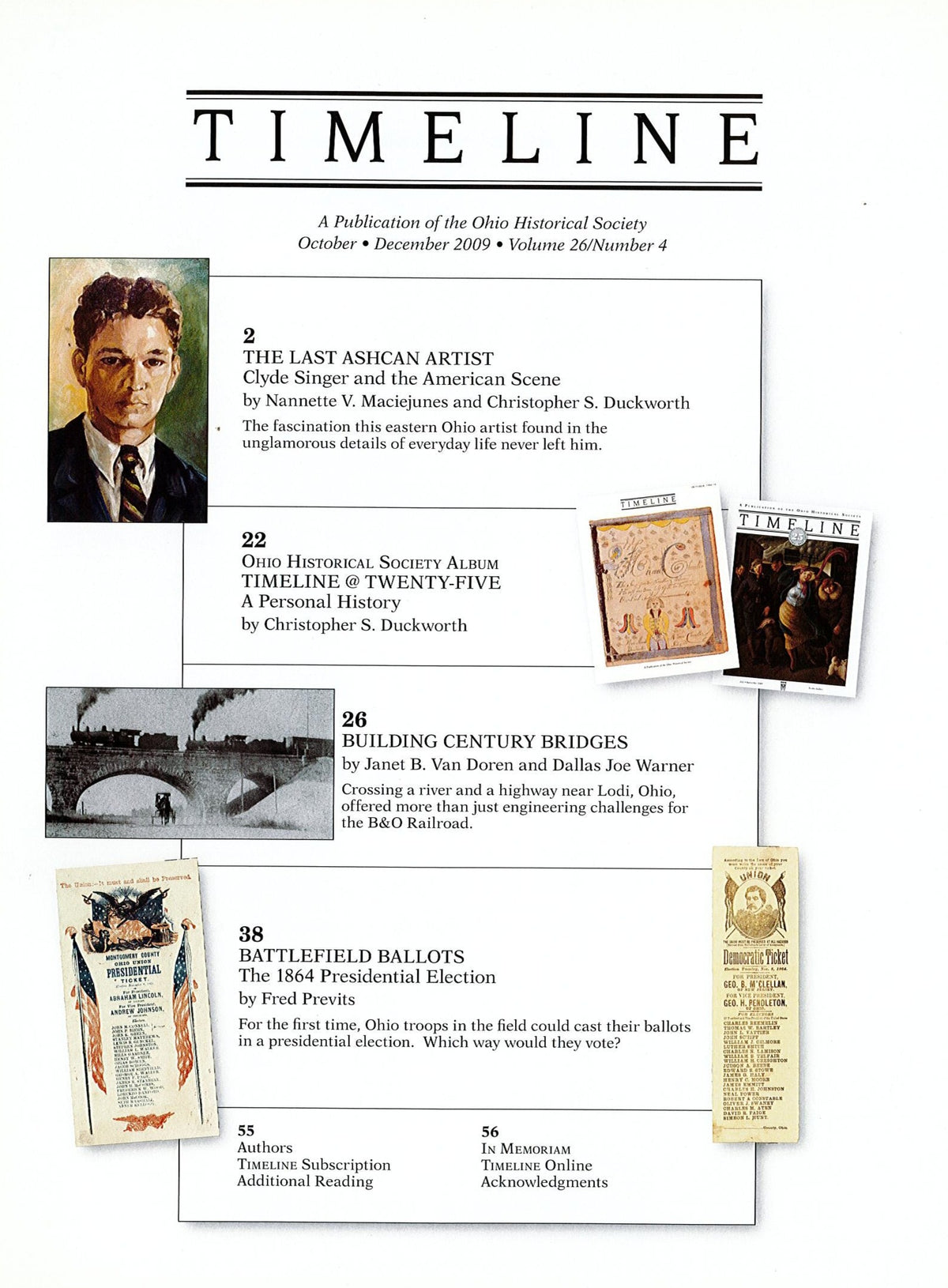 2009 Oct/Dec Timeline Magazine | Ohio History Store