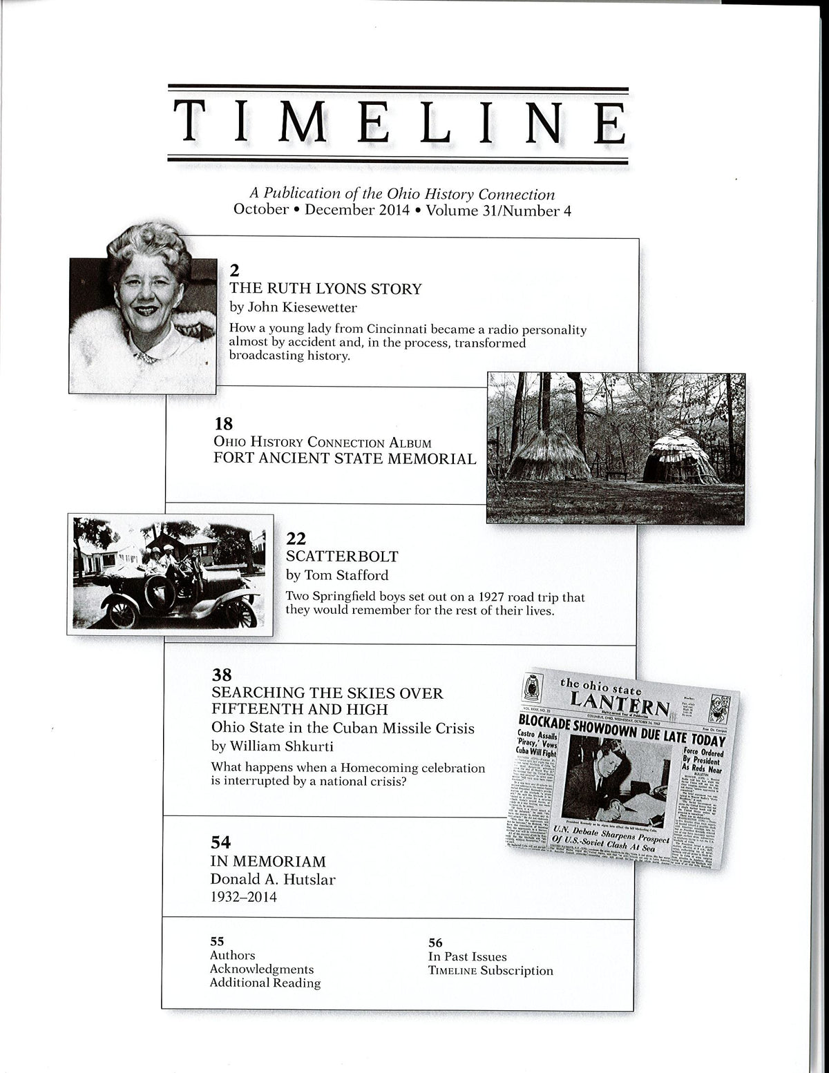 2014 Oct/Dec Timeline Magazine | Ohio History Store