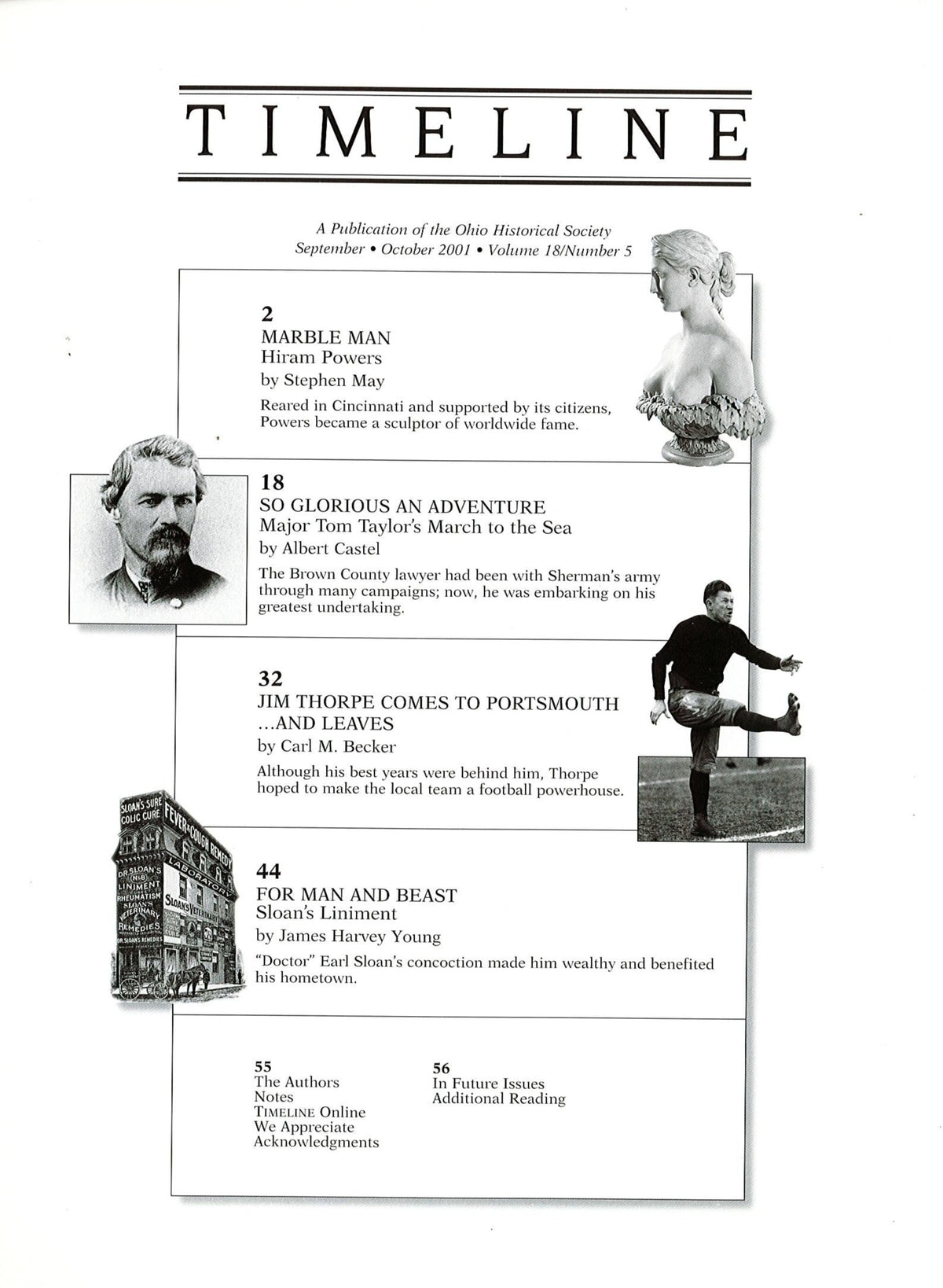 2001 Sept/Oct Timeline Magazine | Ohio History Store